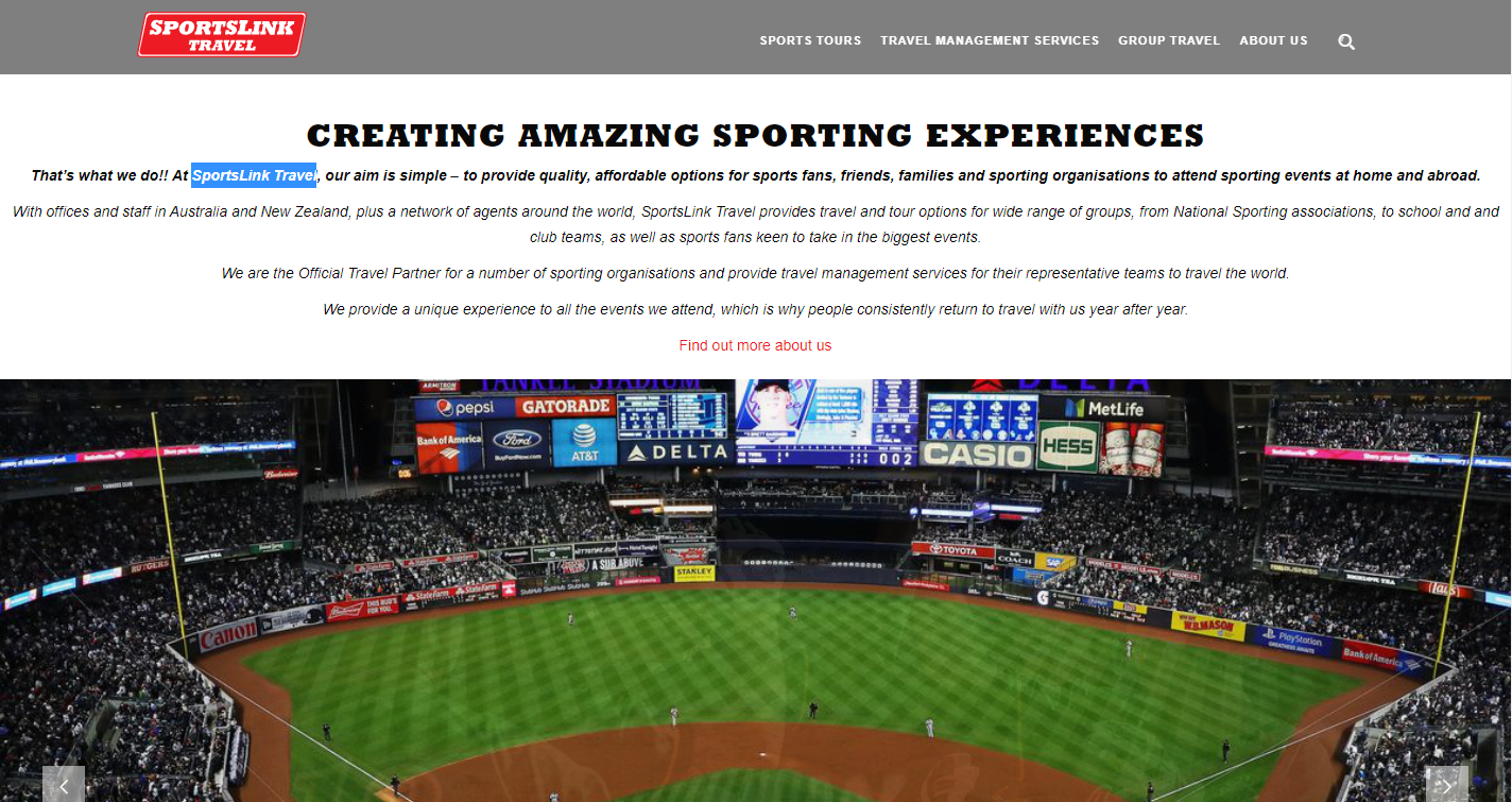 SportsLink Travel - AshramTech